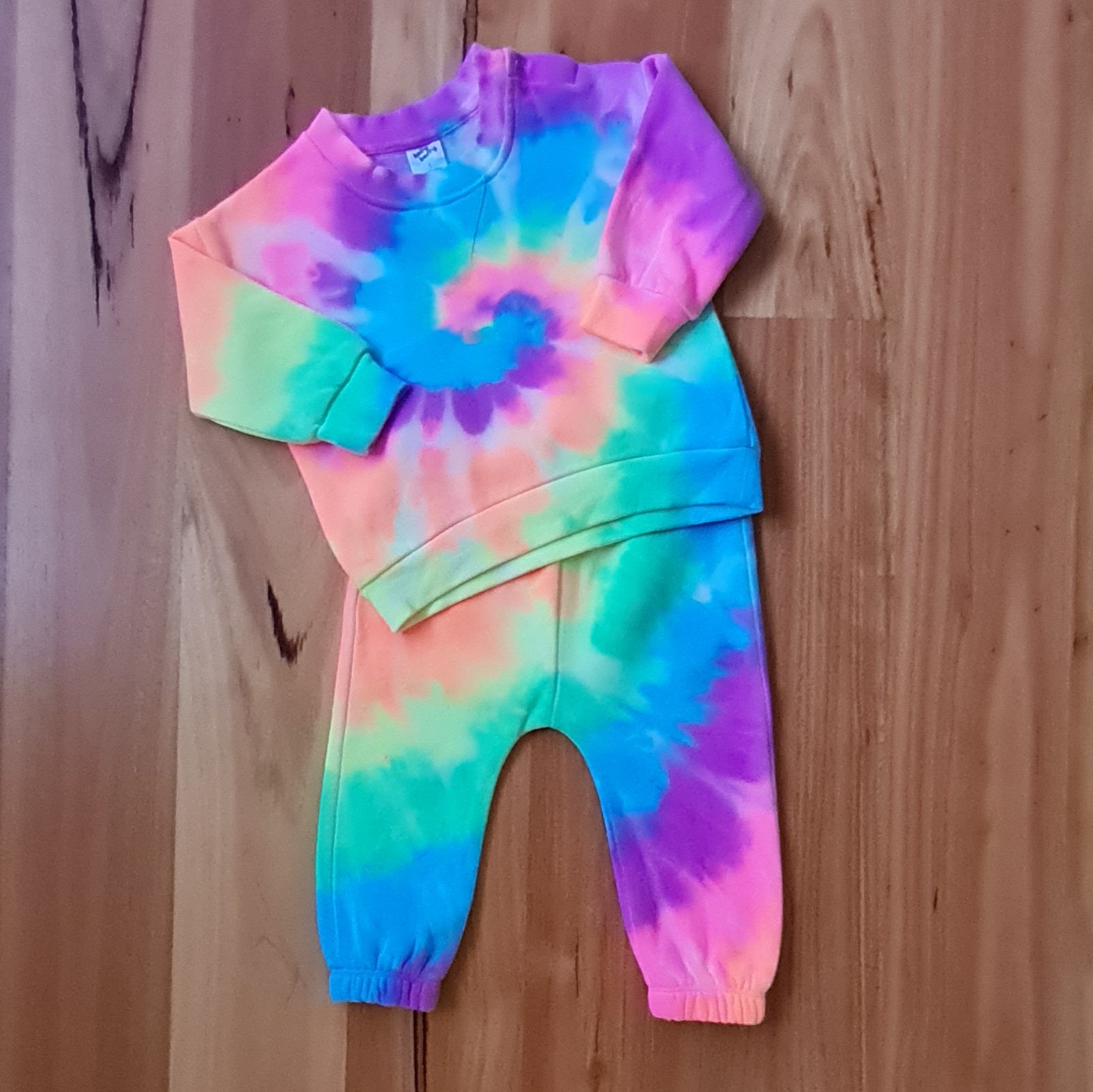 BABY FLURO RAINBOW TRACKSUIT PANTS