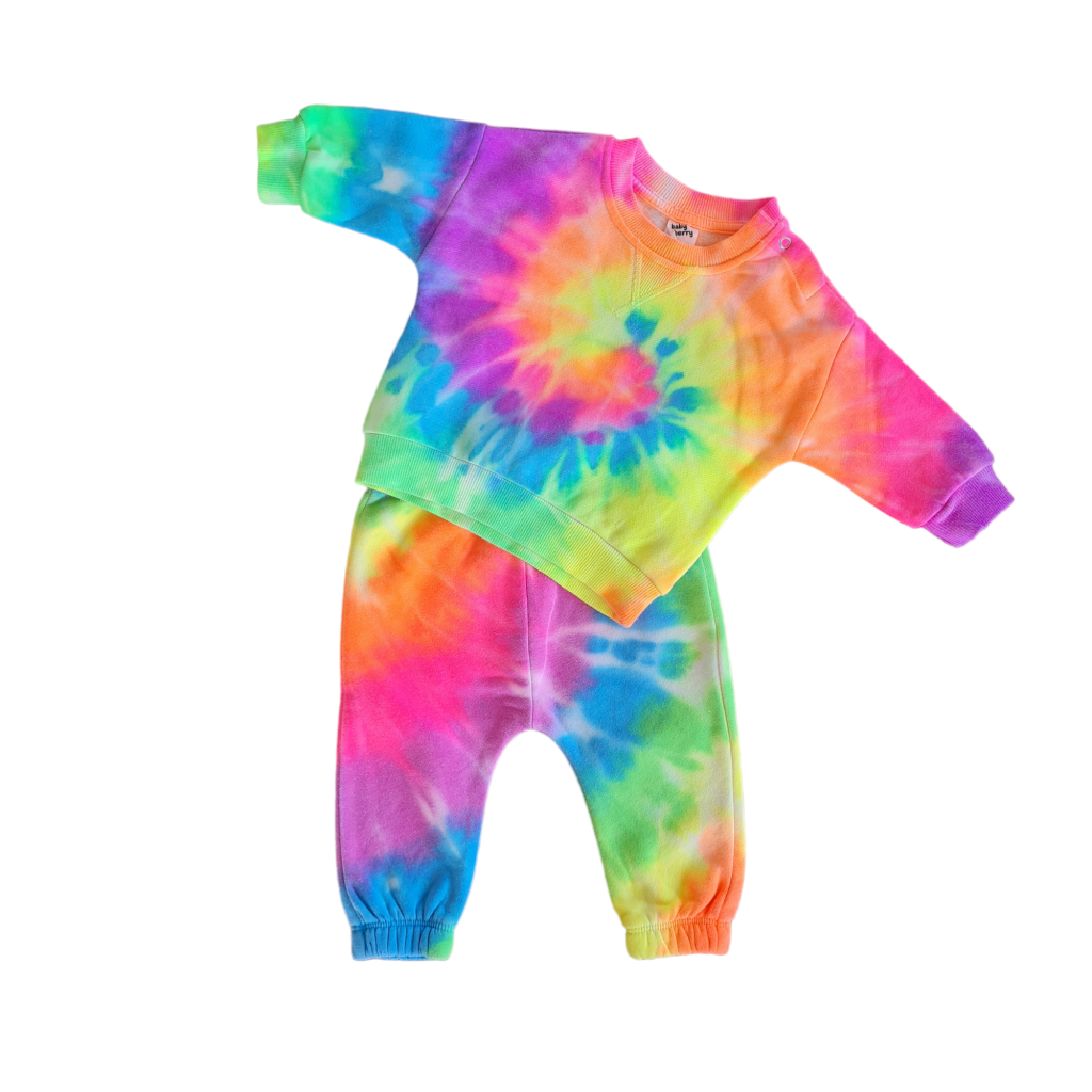 BABY FLURO RAINBOW TRACKSUIT PANTS