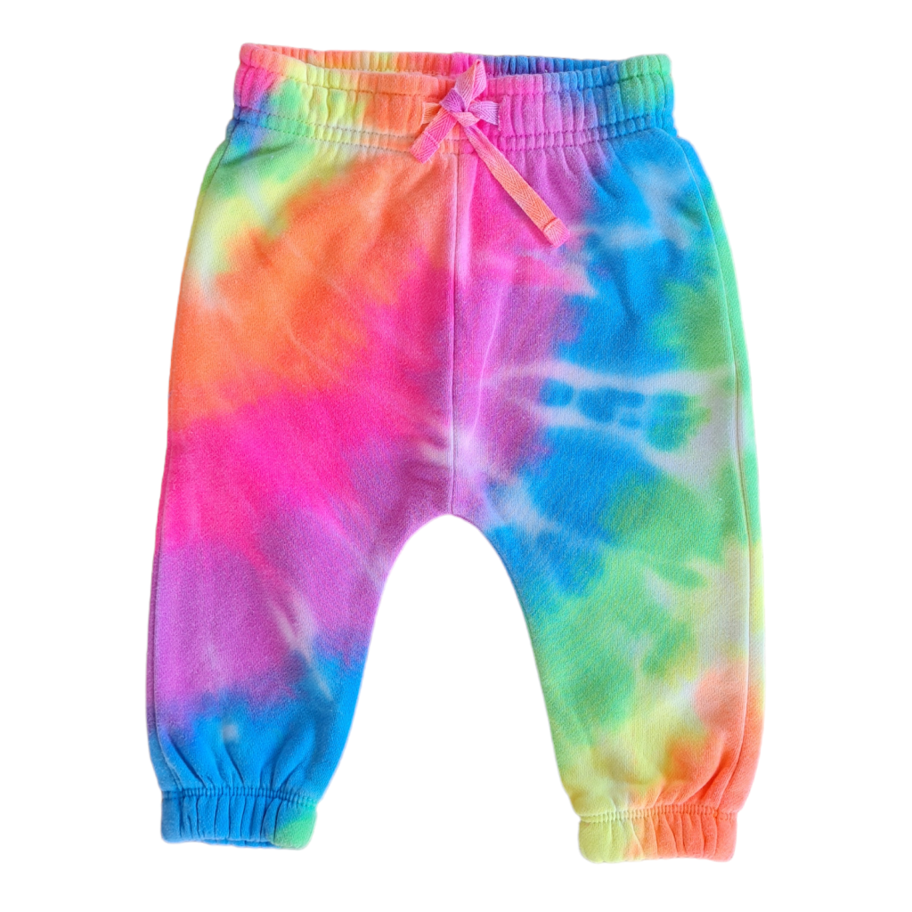 BABY FLURO RAINBOW TRACKSUIT PANTS