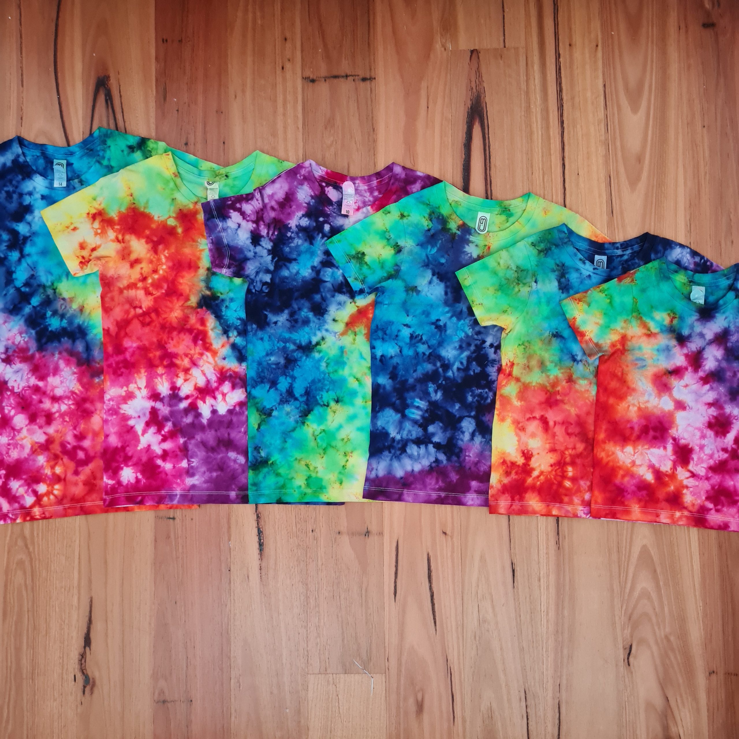 CHILDRENS ICY RAINBOW MOTTLED SHIRTS