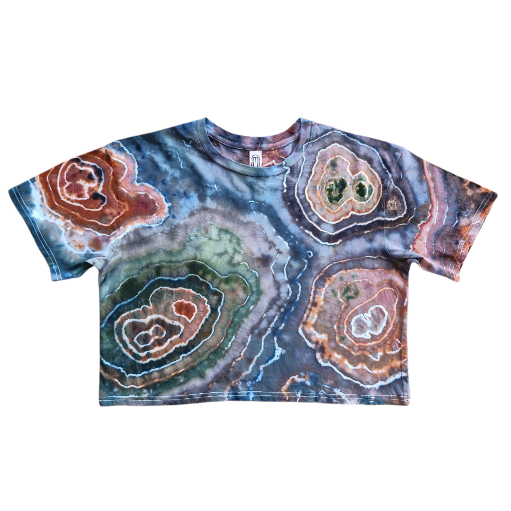 LARGE EARTHY GEODE ADULTS CROP TOP